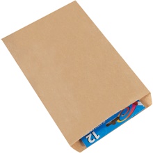 7 1/2 x 10 1/2" Kraft Flat Merchandise Bags | Brandt Box