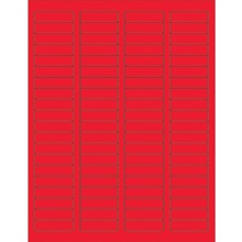 1 3/4 x 1/2" Fluorescent Red Rectangle Laser Labels | Brandt Box