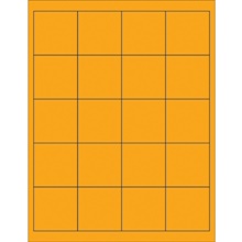 2 x 2" Fluorescent Orange Rectangle Laser Labels | Brandt Box